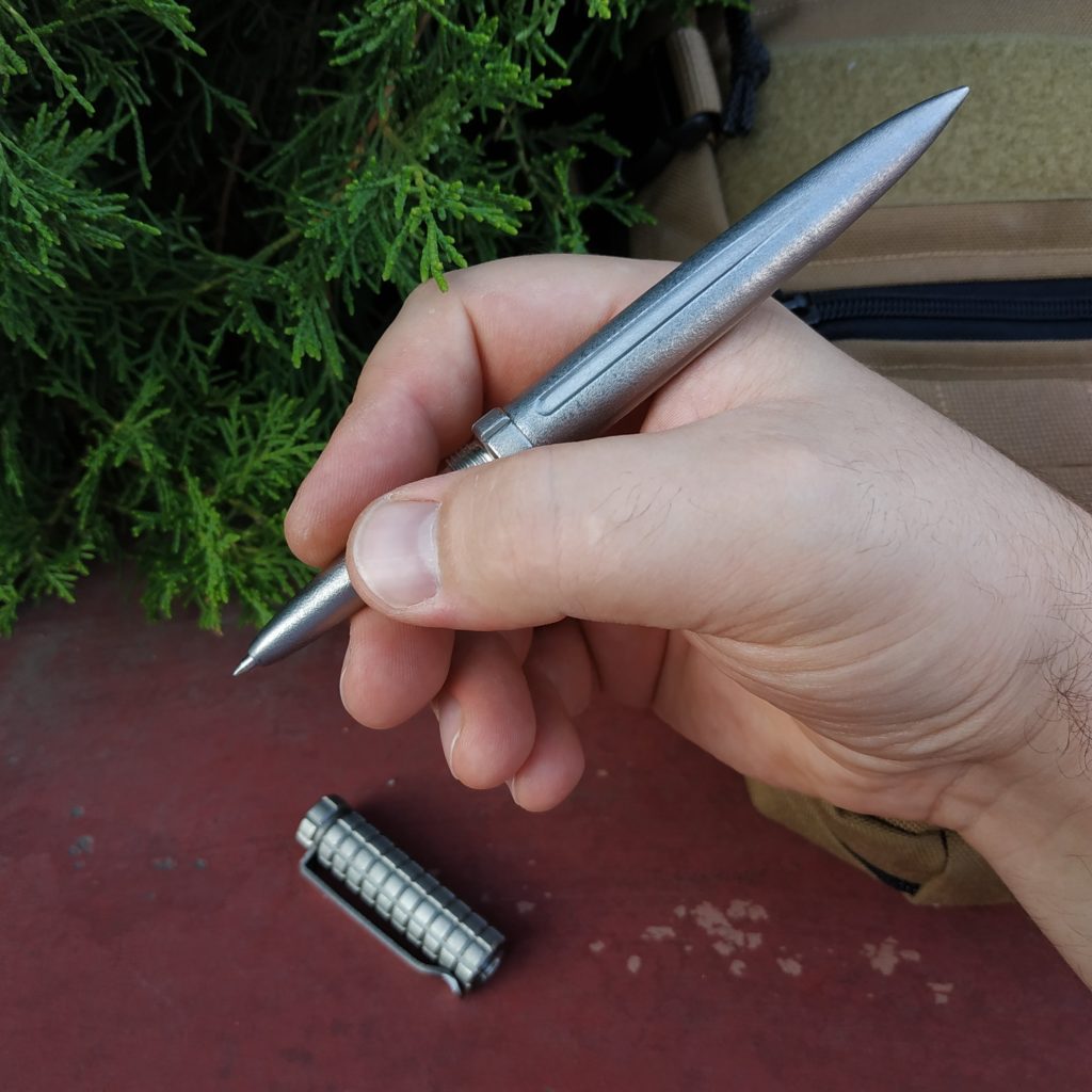 Titanium pen “Military”, made of titanium. handmade. – Knives & Accessories